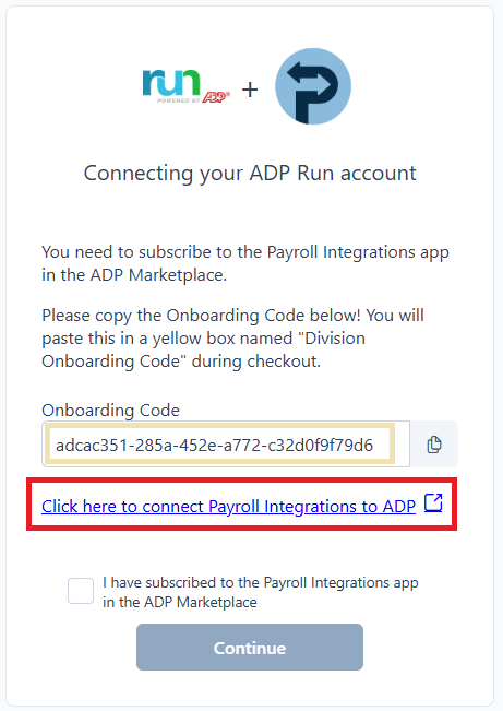 Point and Click Onboarding - ADP RUN
